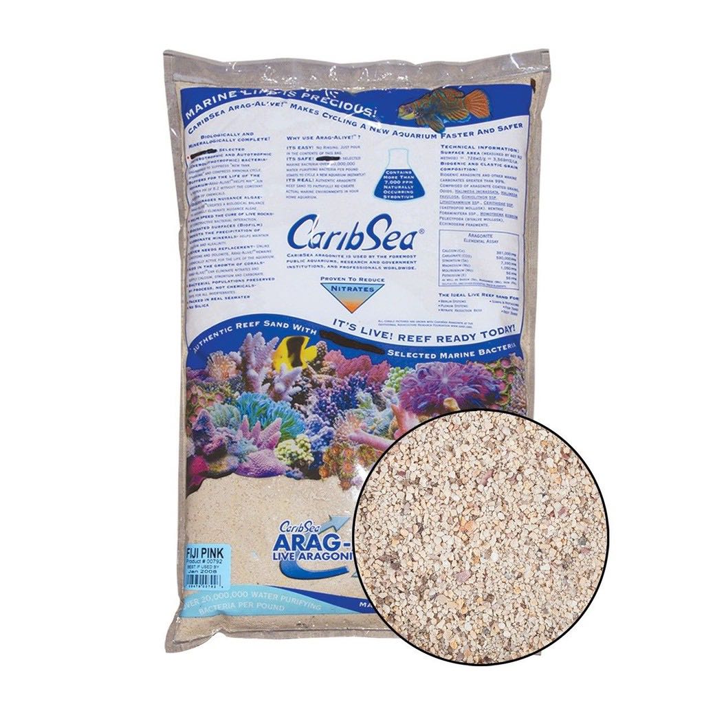 CARIBSEA Arag-Alive Fiji Pink (>50% left over), Pet Supplies, Homes ...