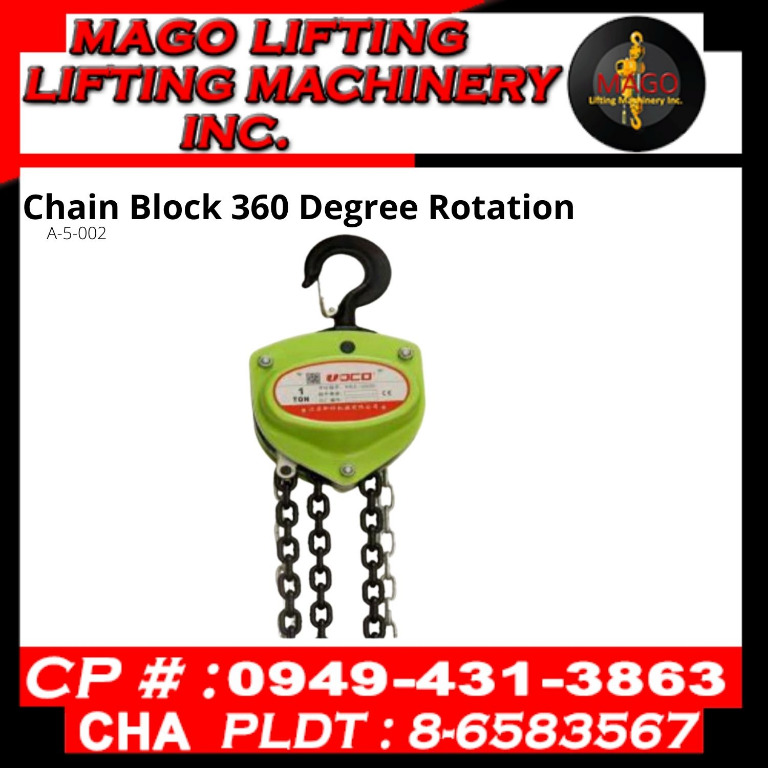 Chain Block 360 Degree Rotation, Commercial & Industrial, Construction ...