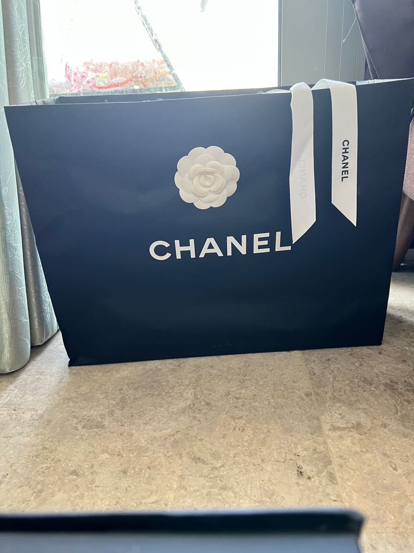 Chanel paper bag and box, Luxury, Bags & Wallets on Carousell