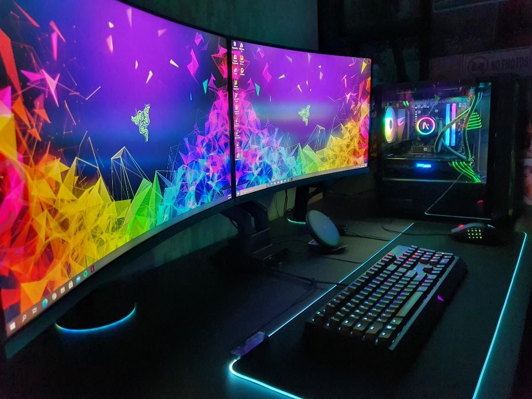 Custom Pc Whole set with 2 monitor for sale, Computers & Tech, Desktops ...
