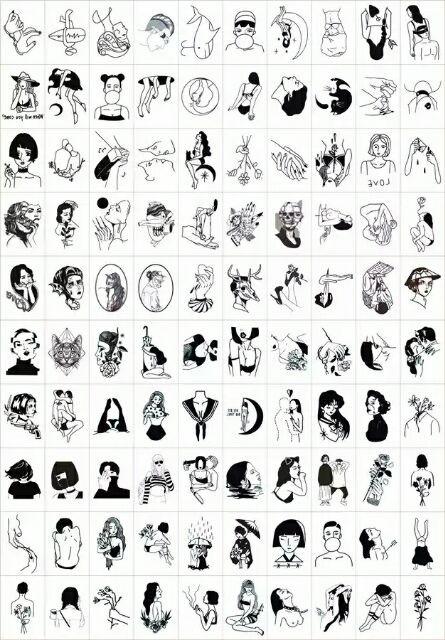 [dark] 30pcs Temporary Tattoo Sticker Hobbies And Toys Stationary