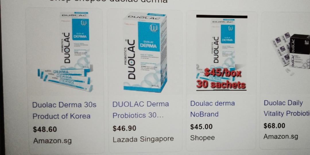Duolac Derma Probiotics [exp 27 dec 2023], Health & Nutrition, Health ...