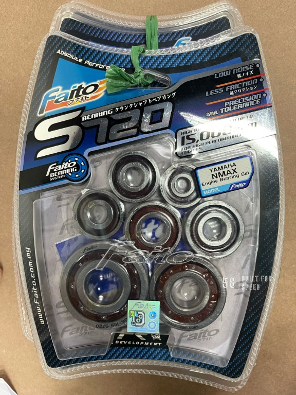 FAITO RACING ENGINE FIBER BEARING SET (S720) AEROX155 NVX155 NMAX155 ...