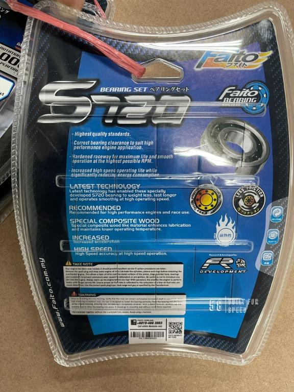 FAITO RACING ENGINE FIBER BEARING SET (S720) SNIPER150 V1 V2 Y15 MK ...