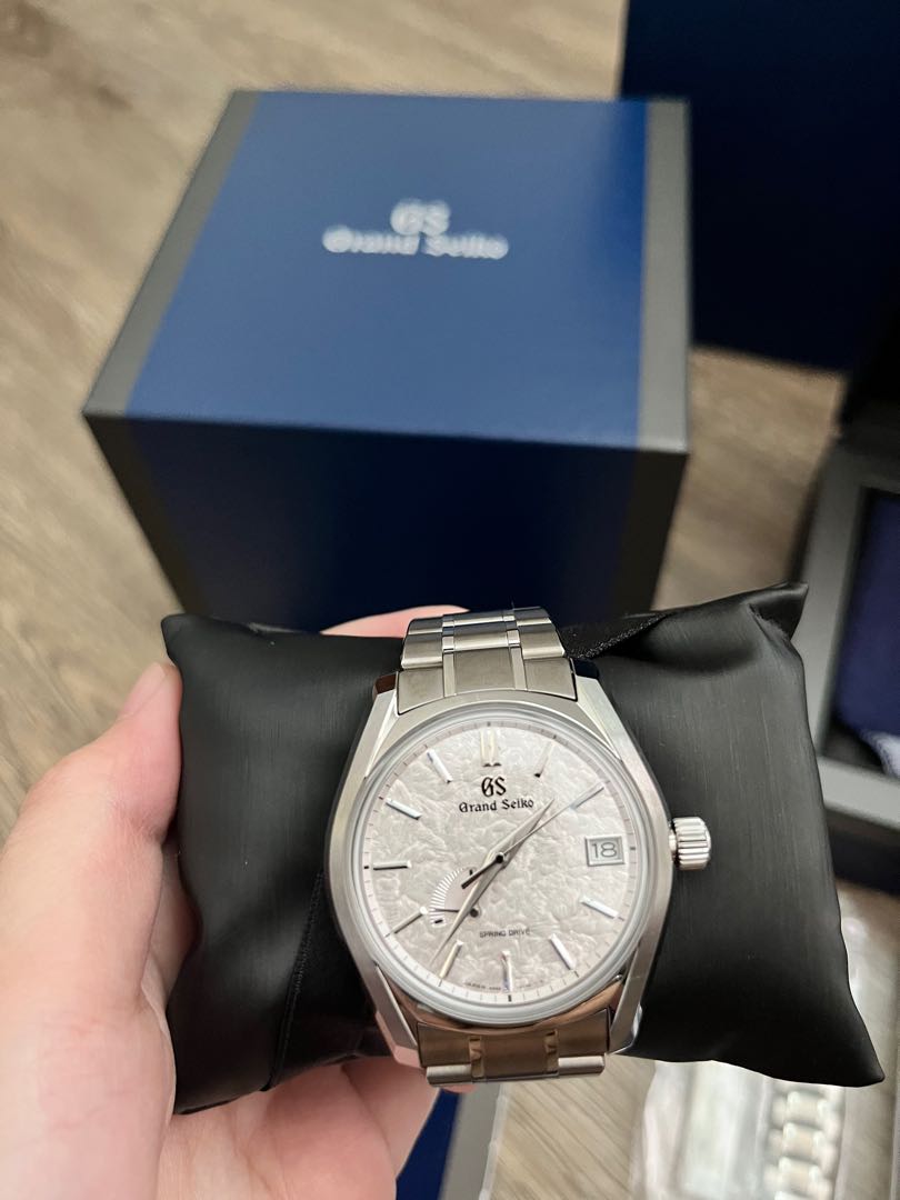 Grand Seiko GS Spring Drive Four Seasons Shunbun Titanium Watch SBGA413 ...