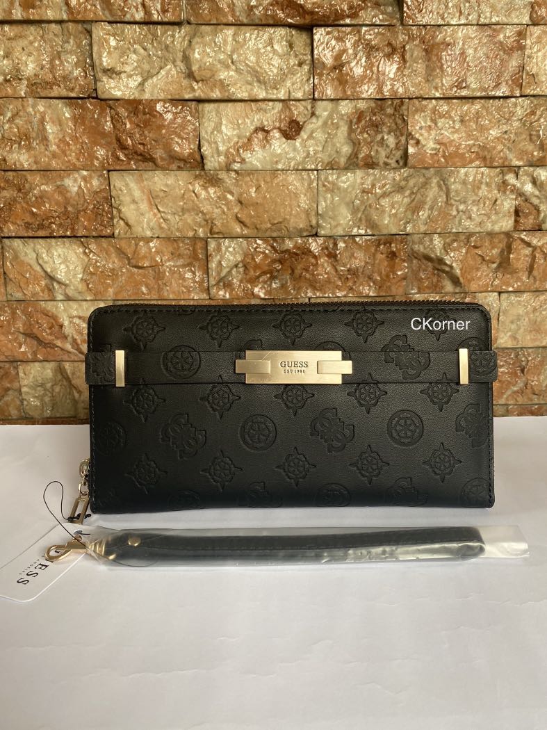 Guess Long Wallet with Detachable Wrist Strap, Women's Fashion, Bags ...