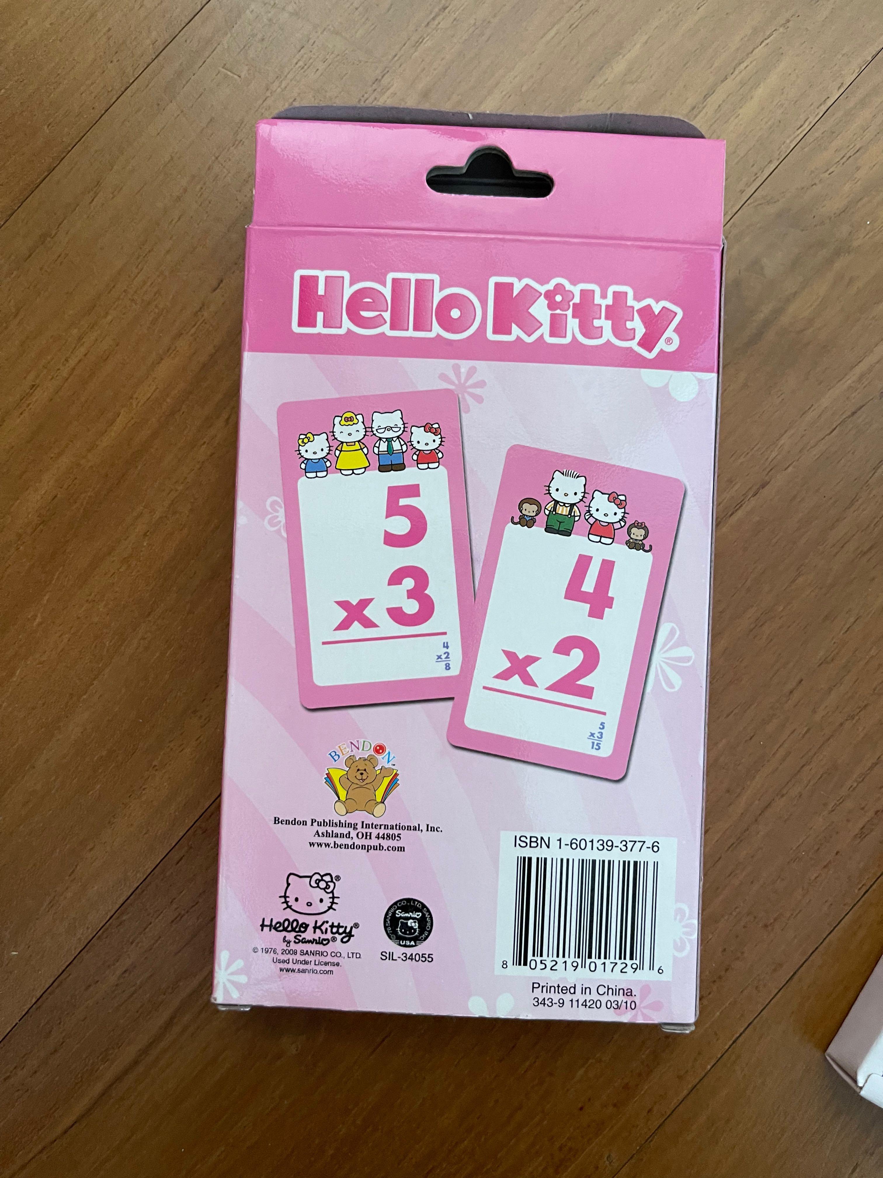 Hello kitty multiplication learning cards, Hobbies & Toys, Toys & Games ...