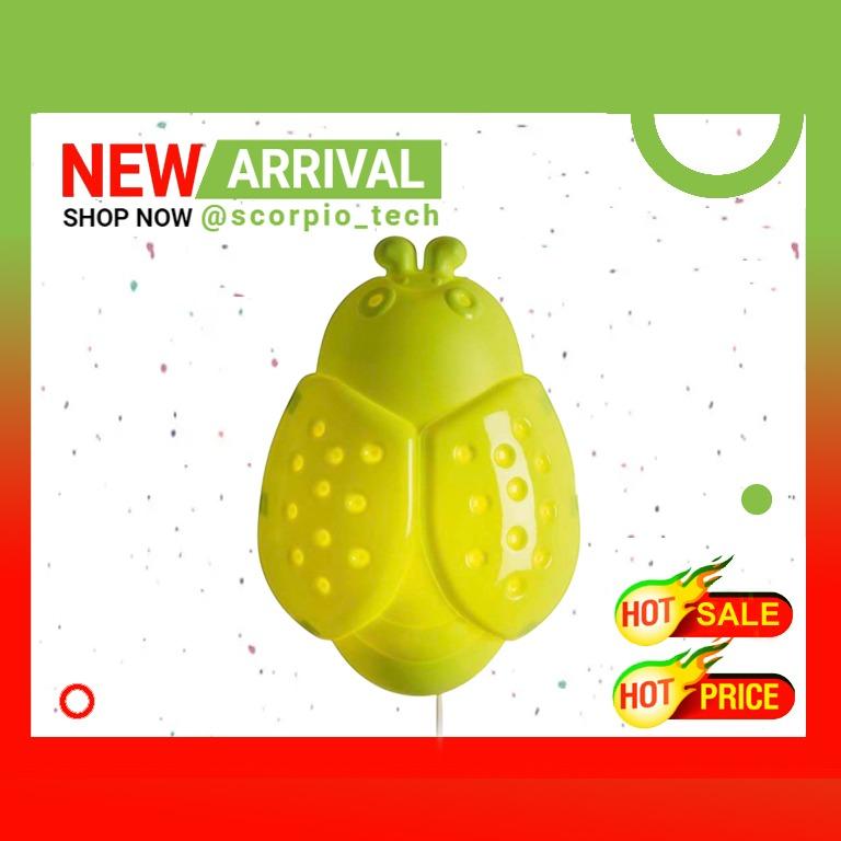 Ikea Ladybug Night Light SMILA BAGGE Children's Nursery Lime Green Bug ...