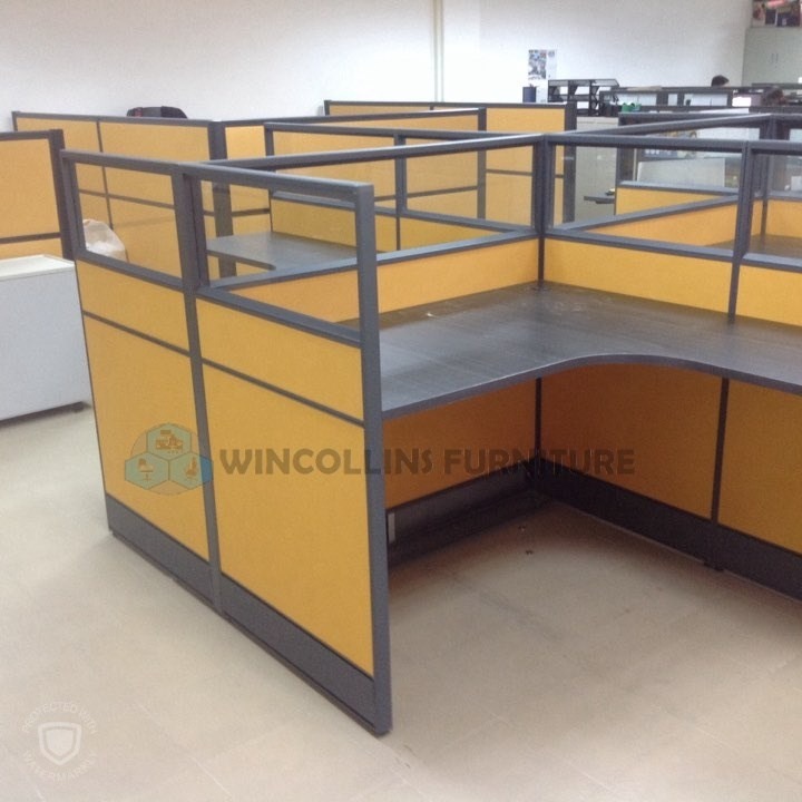 L type workstation cubicle / office partition, Furniture & Home Living ...