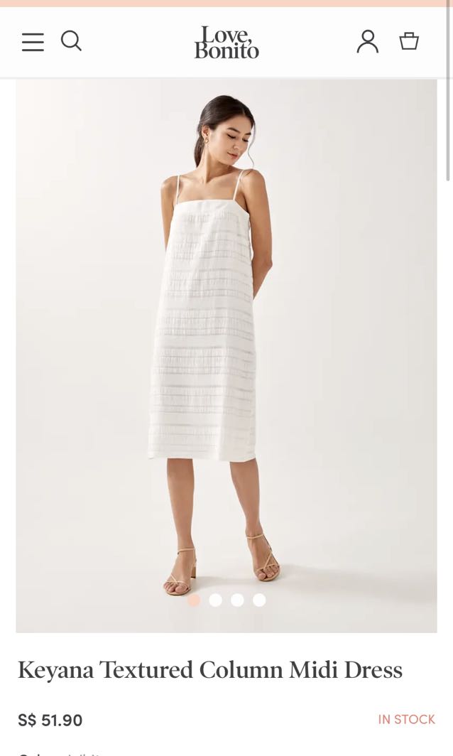 lb love bonito keyana textured midi column dress, Women's Fashion ...