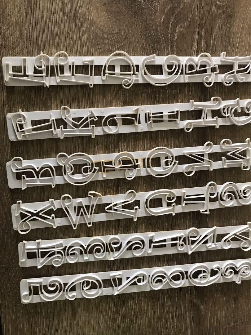 Letter Cutter for Fondant Script, Furniture & Home Living, Kitchenware ...