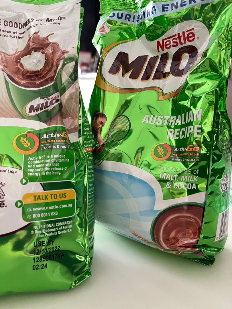 New Milo Australian Recipe Activ-Go 900g refill pack, Food & Drinks ...
