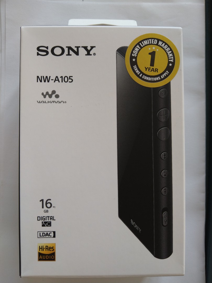 (New) Sony NW-A105 black unit, Audio, Portable Music Players on Carousell