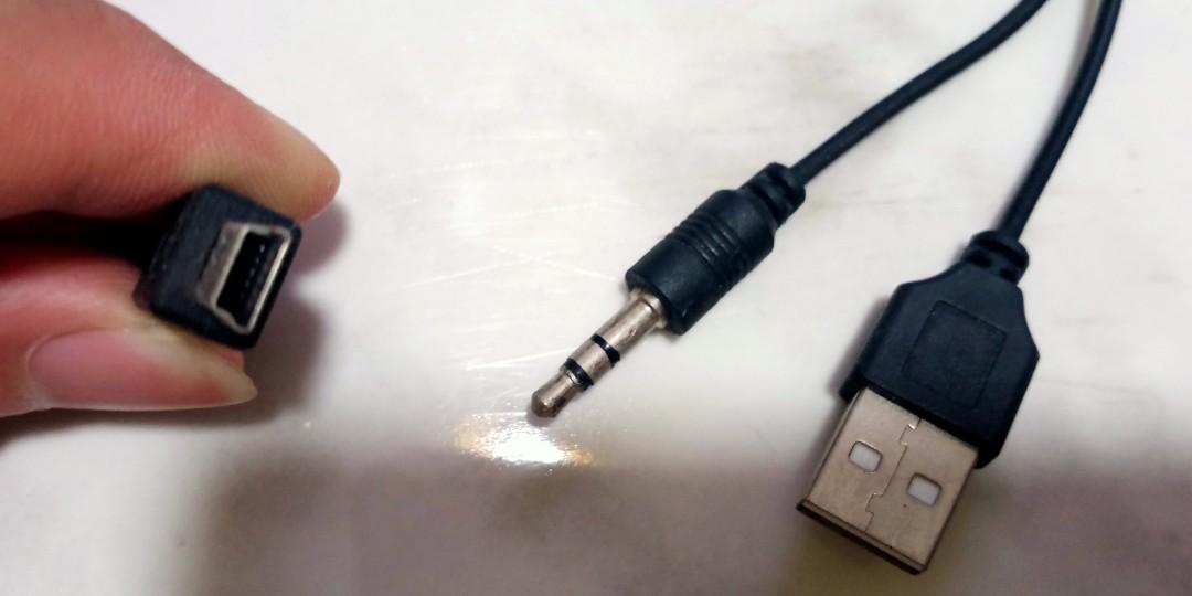 Old mini USB wire w jack pin, Audio, Other Audio Equipment on Carousell