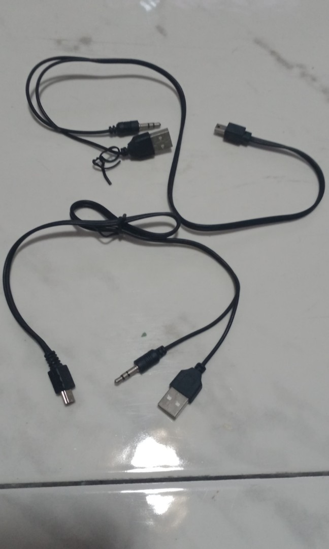 Old mini USB wire w jack pin, Audio, Other Audio Equipment on Carousell