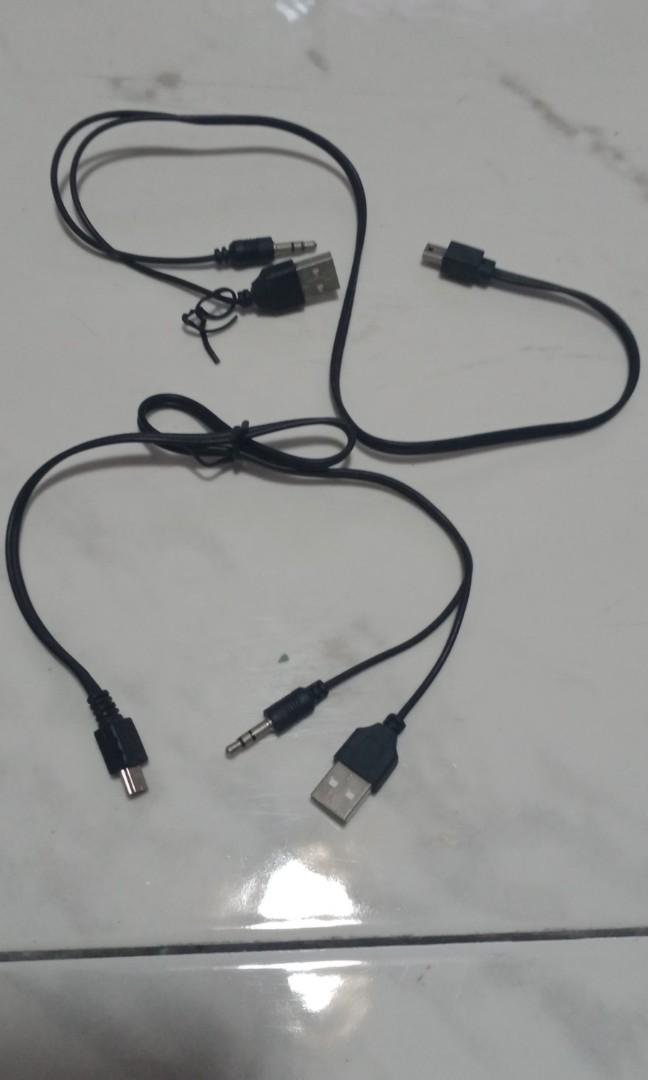 Old mini USB wire w jack pin, Audio, Other Audio Equipment on Carousell