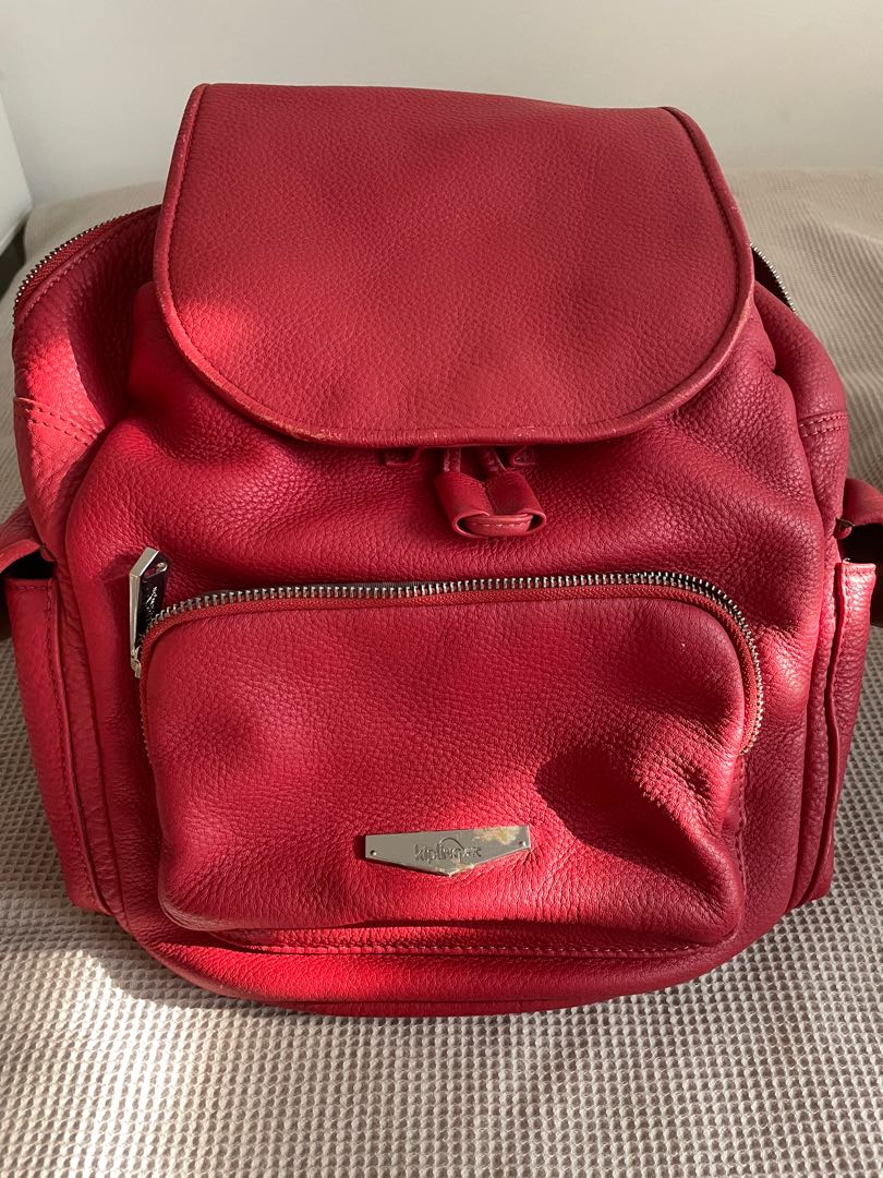 Orig Kipling leather back pack, Women's Fashion, Bags & Wallets ...