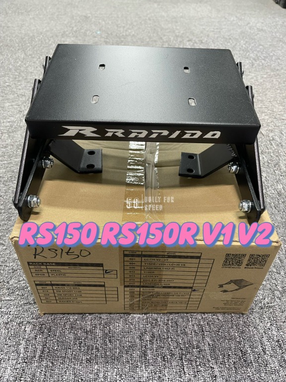 Rapido Adjustable Rear Rack RS150 RS150R GTR150 SUPRA150 RS150 V1 & V2 ...