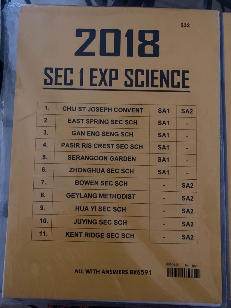 Sec 1 Exam paper express maths and express science, Hobbies & Toys ...
