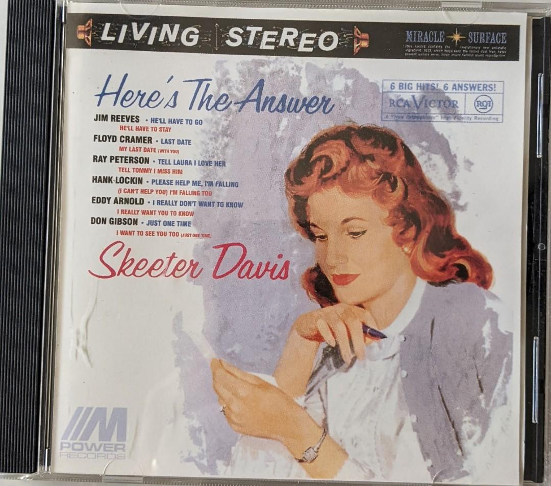 Skeeter Davis Greatest Hits Here's The Answer, Hobbies & Toys, Music ...