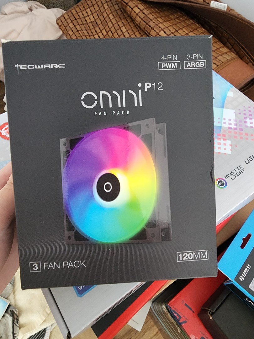 Tecware Omni x3 P12 pc Fans, 4pin PWM + 3pin RGB, 1800rpm, Computers ...