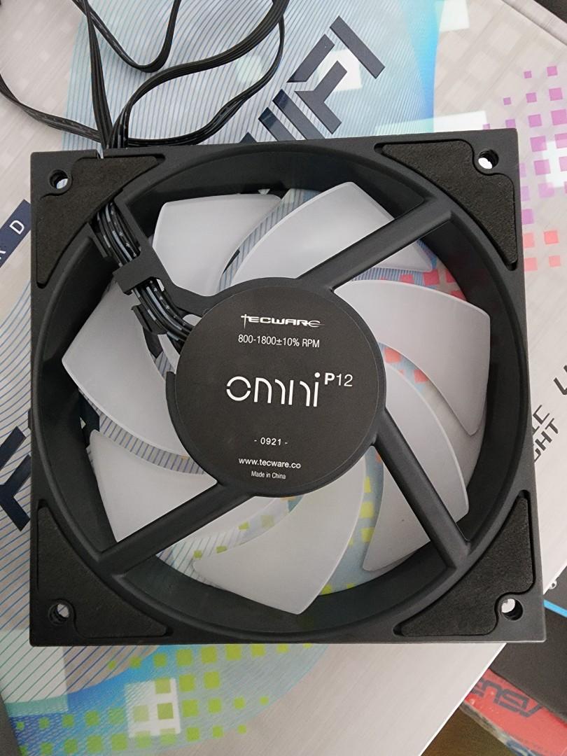 Tecware Omni x3 P12 pc Fans, 4pin PWM + 3pin RGB, 1800rpm, Computers ...