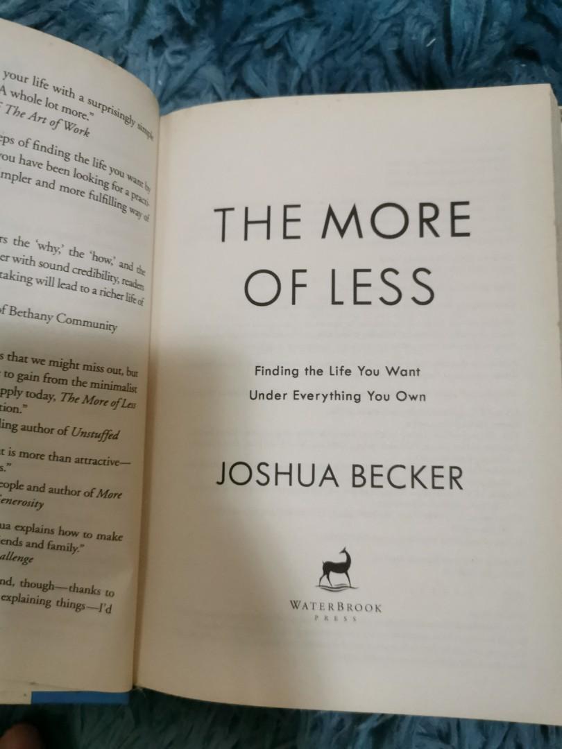 (Hardcover) The More of Less by Joshua Becker, Hobbies & Toys, Books ...