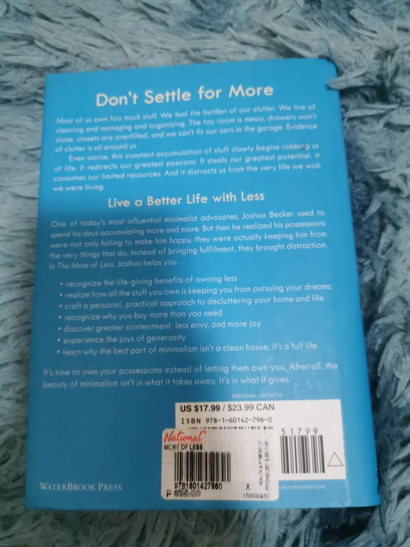 (Hardcover) The More of Less by Joshua Becker, Hobbies & Toys, Books ...