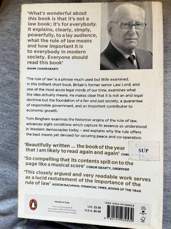 The Rule of Law - Tom Bingham, 興趣及遊戲, 書本 & 文具, 教科書 - Carousell