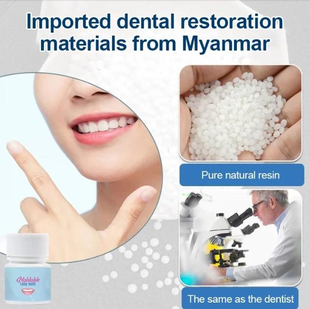 Tooth Solid Gel Temporary Repair Kit - Fake Teeth for Halloween Scary ...