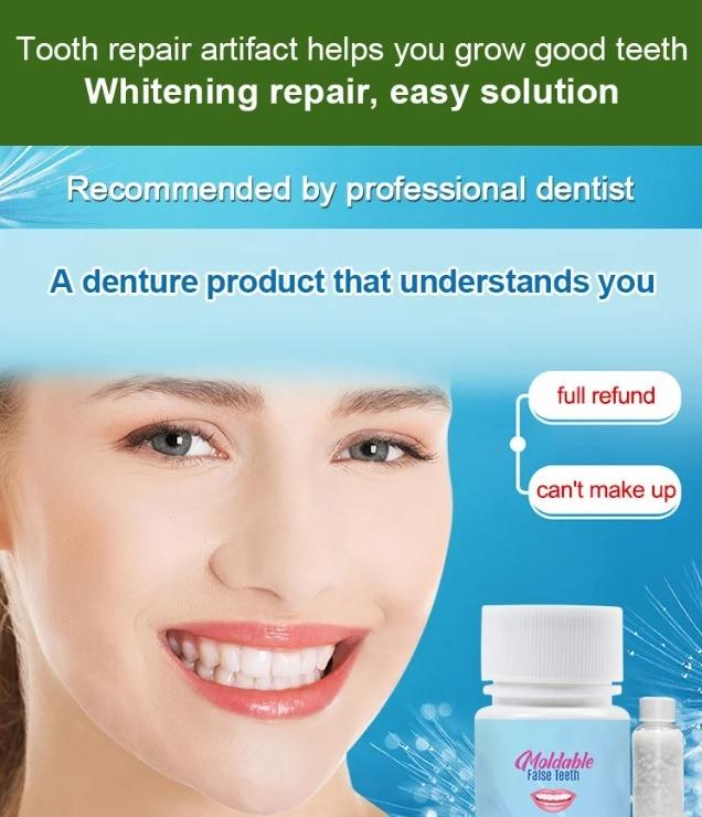 Tooth Solid Gel Temporary Repair Kit - Fake Teeth for Halloween Scary ...