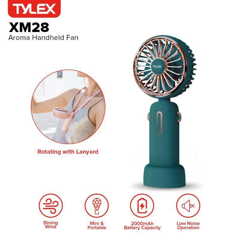 TYLEX XM28 Portable Mini Handheld Fan Rotating Desktop Fan Charging ...