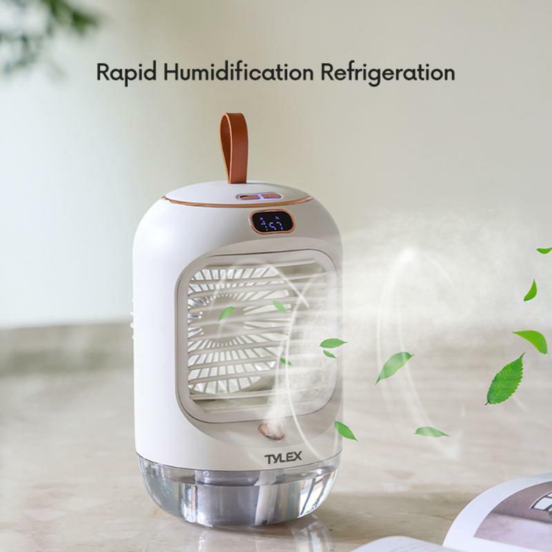 TYLEX XM49 Rotating Humidifier Cooling Fan Portable 3600mAh battery ...