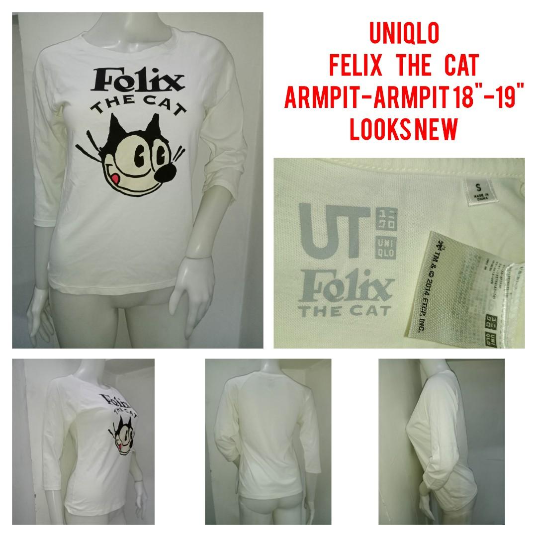 Uniqlo X Felix the Cat Shirt, Women's Fashion, Tops, Shirts on Carousell