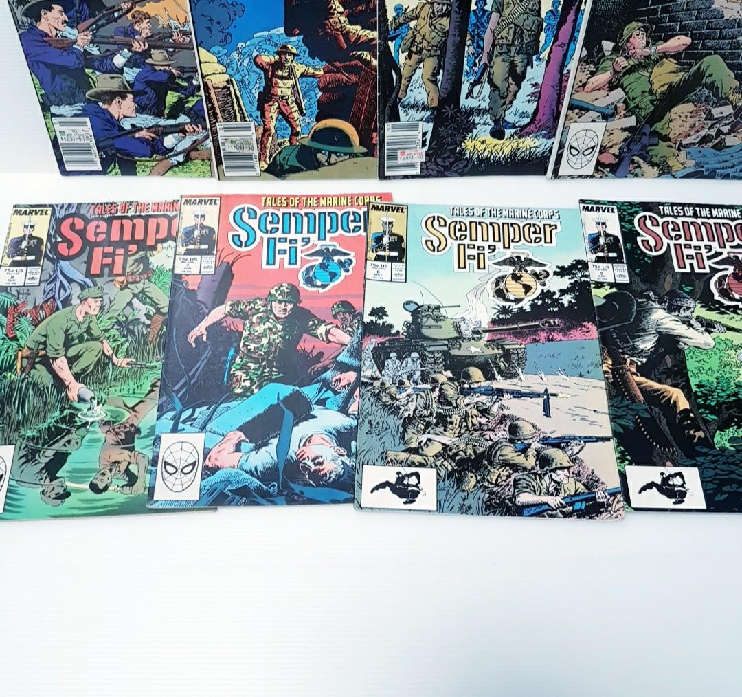 vintage marvel comic semper fi # issue 1 to 8 comic book lot, Hobbies ...