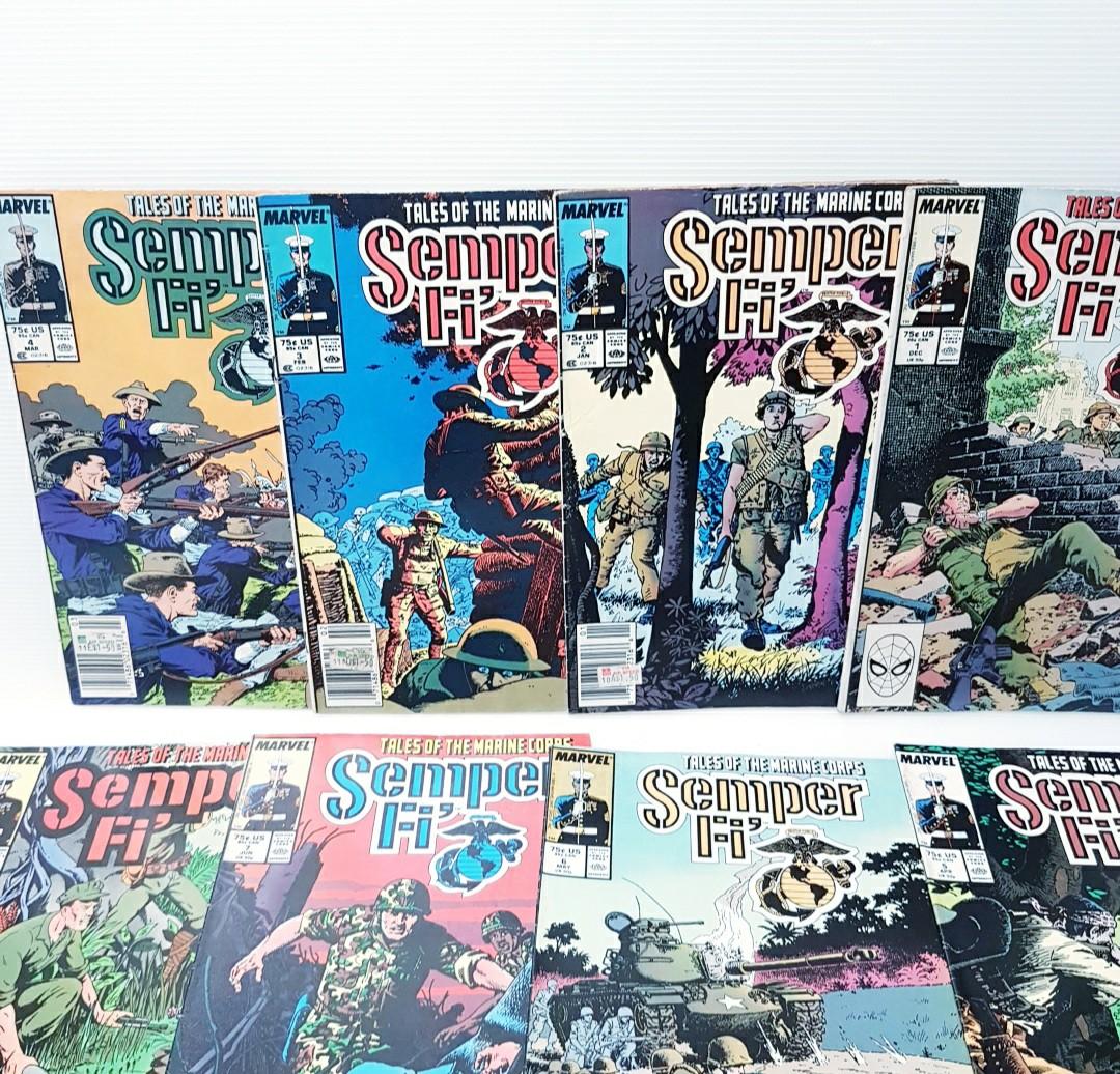 vintage marvel comic semper fi # issue 1 to 8 comic book lot, Hobbies ...
