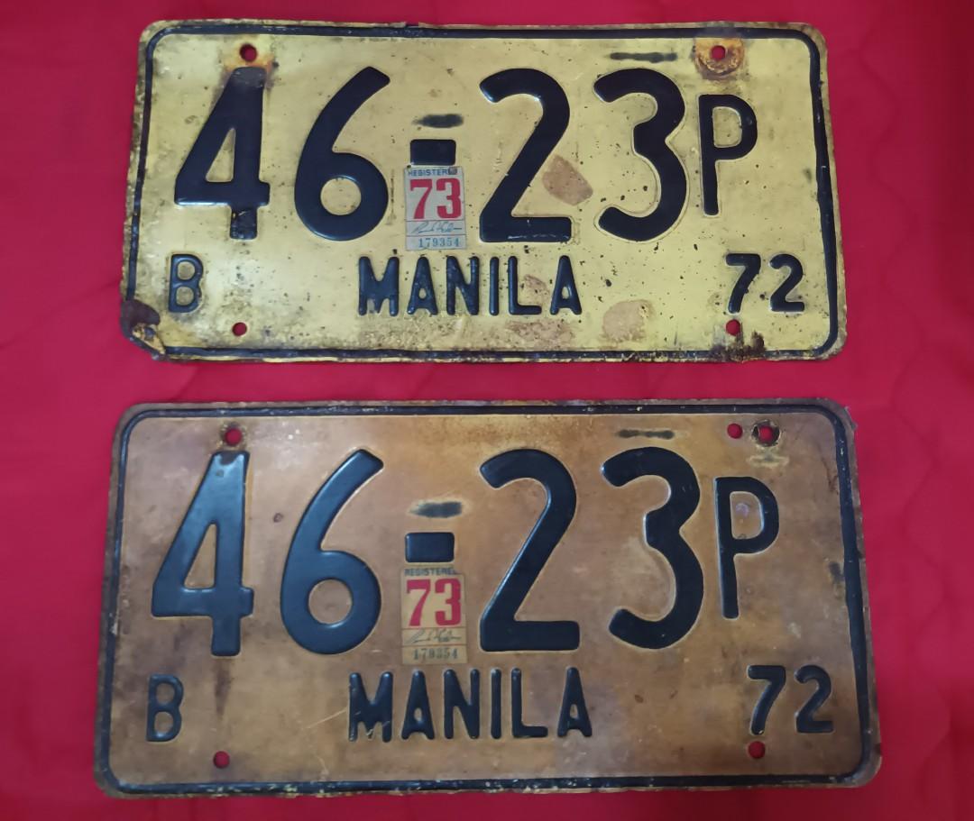 Vintage Philippine Car Plate Number, Hobbies & Toys, Memorabilia ...
