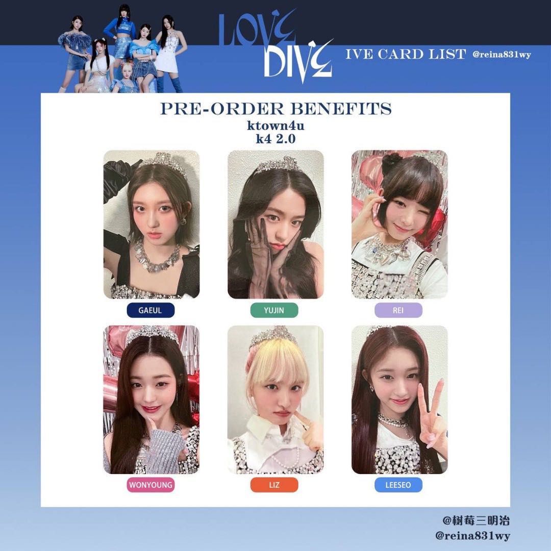 [WTS] ive ktown pobs wonyoung yujin liz leeseo gaeul rei, Hobbies & Toys, Memorabilia ...