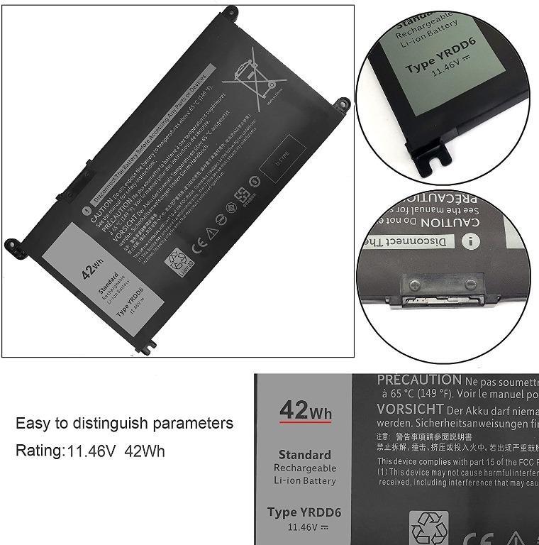 11.46V 42WH Battery Replacement For Dell Inspiron, Computers & Tech ...