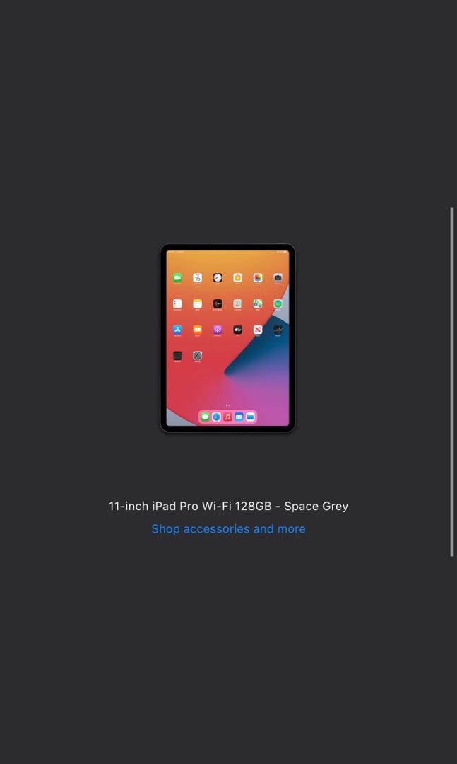 11 inch Ipad Pro Wifi 128GB Space Grey + 2nd gen apple pencil, Mobile Phones & Gadgets, Tablets ...