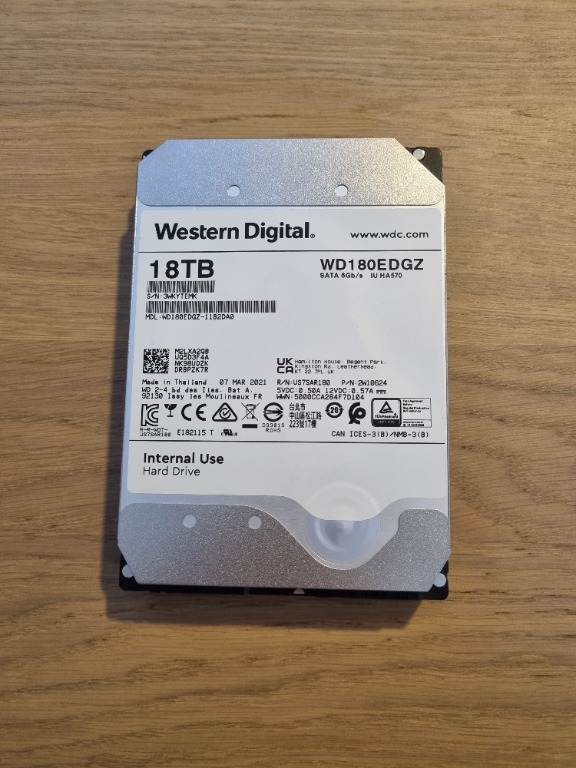 18tb Western Digital 3 5 Hard Drive Hdd Computers And Tech Parts And Accessories Hard Disks