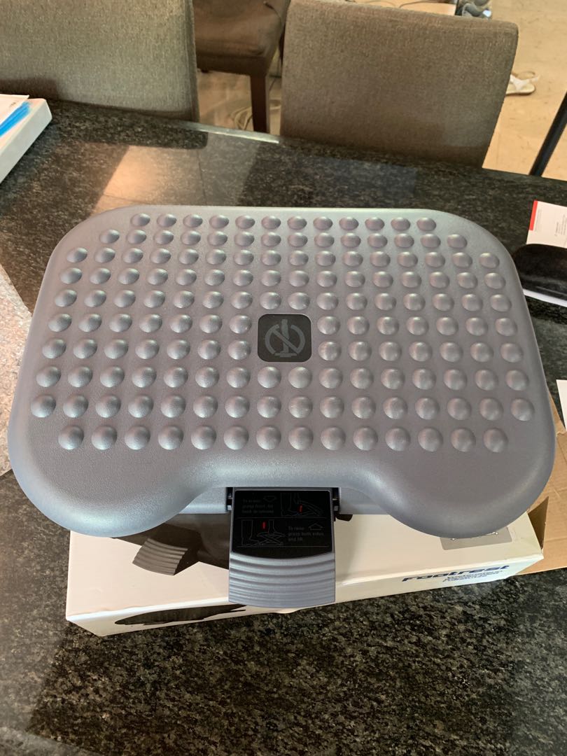 Adjustable foot rest footrest ergonomic, Furniture & Home Living ...