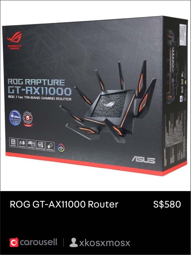 Asus Rog Rapture GT -AX 11000 Router, Computers & Tech, Parts ...