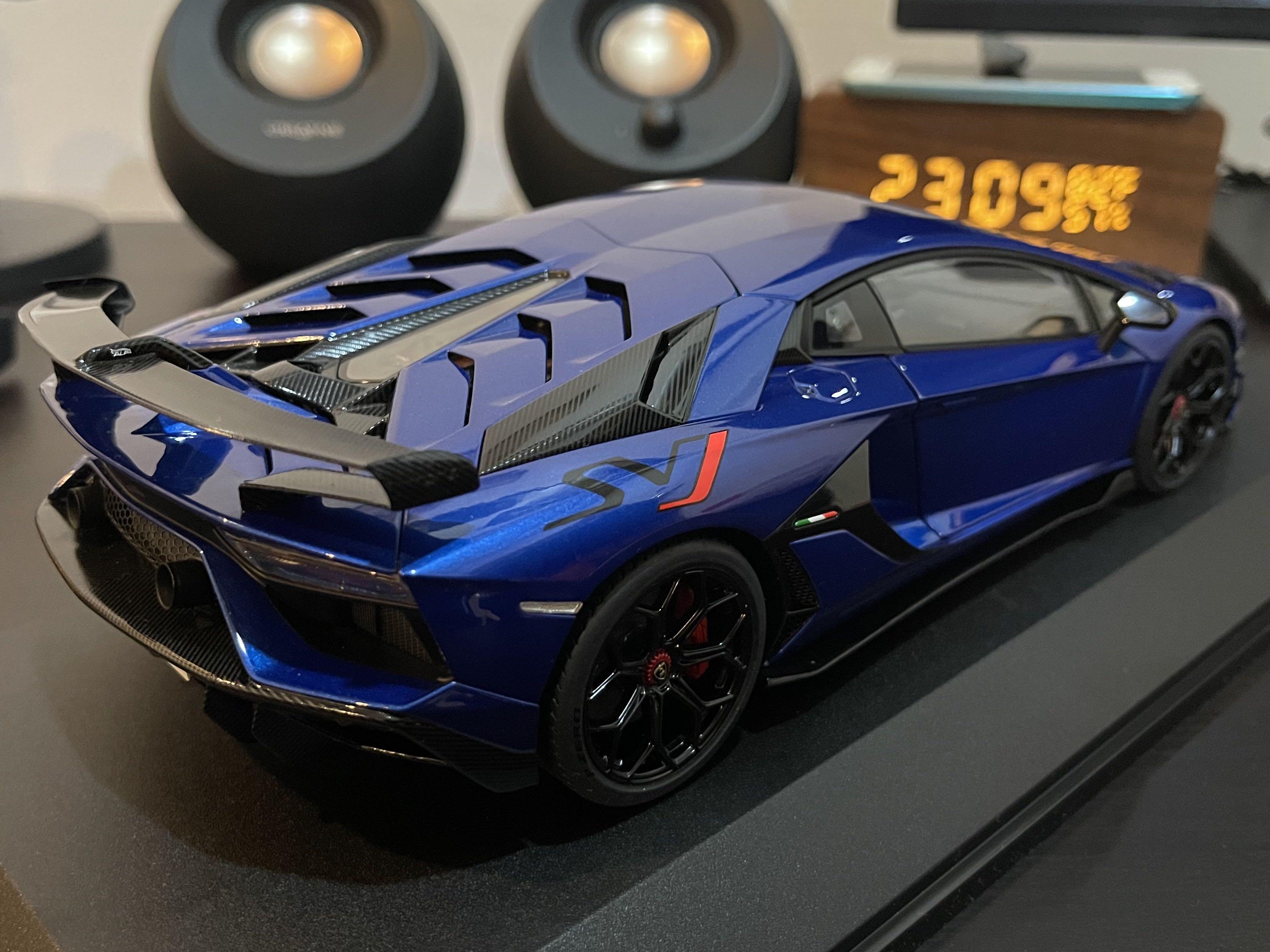 AutoArt Lamborghini Aventador SVJ (blue), Hobbies & Toys, Toys & Games ...