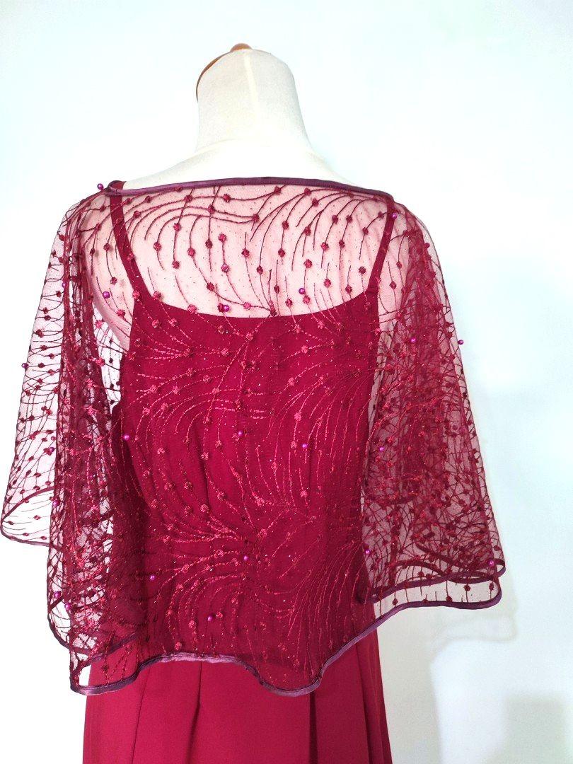 BAJU KONDANGAN / KEBAYA MERAH / DRESS KONDANGAN / DRESS BROKAT / OUTER ...