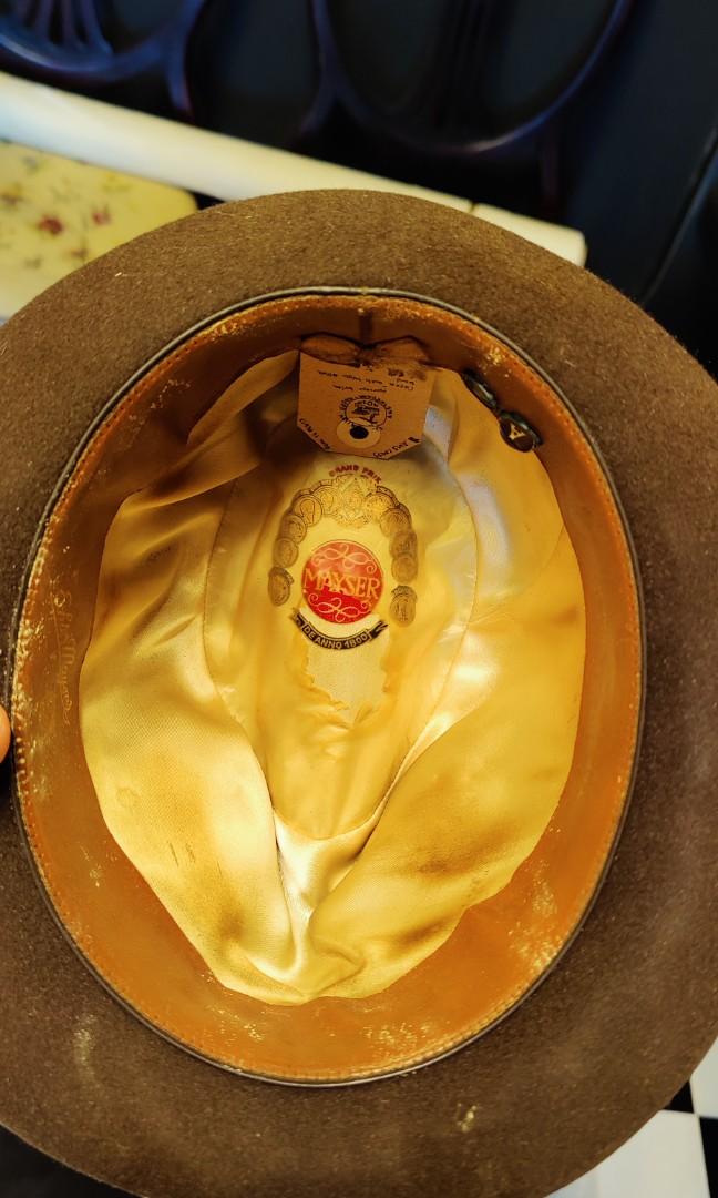 Brown fedora fur felt hat. Mauser brand., Men's Fashion, Watches ...