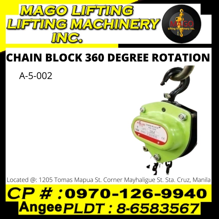 Chain Block 360 Degree Rotation, Commercial & Industrial, Construction ...