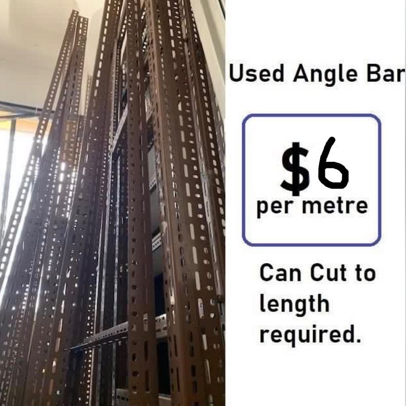 [CUT TO LENGTH] ANGLE STEEL BARS for Racks Racking Shelve Metal Bar ...