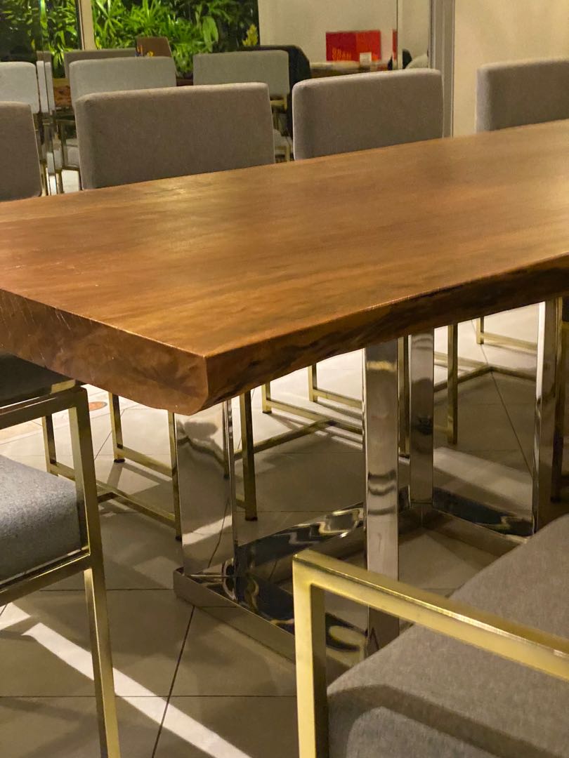 DAU DINING TABLE SOLID WOOD, Furniture & Home Living, Furniture, Tables ...