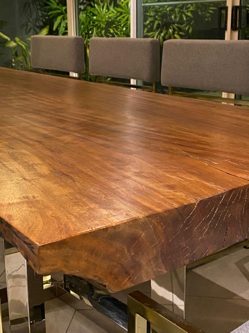 DAU DINING TABLE SOLID WOOD, Furniture & Home Living, Furniture, Tables ...